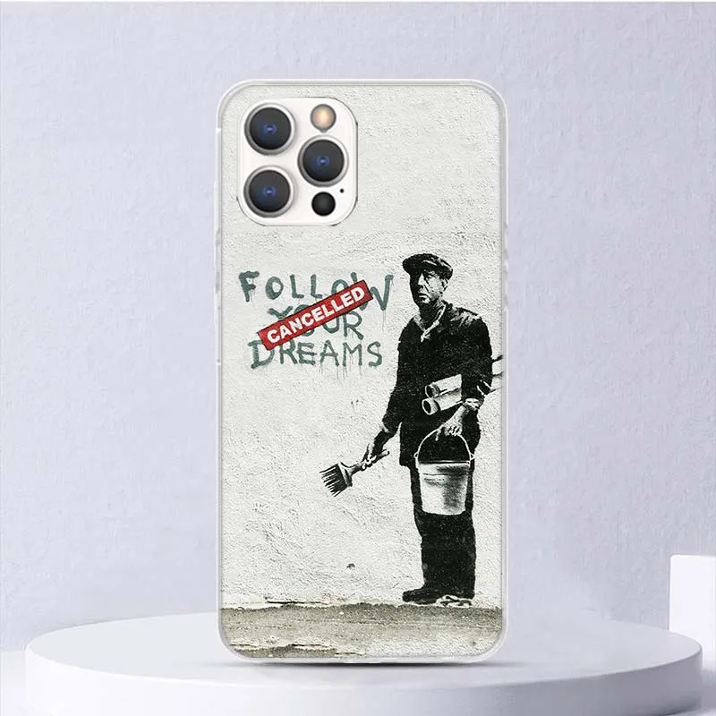 DHgate.com:Banksy Graffiti Soft Phone Case Cover for iPhone Model List ...