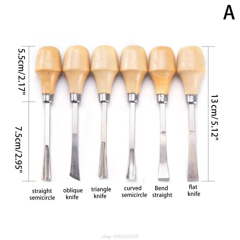 Portable Wood Carving Gouge Lathe Wood Carving Chisels Knives Gouge ...