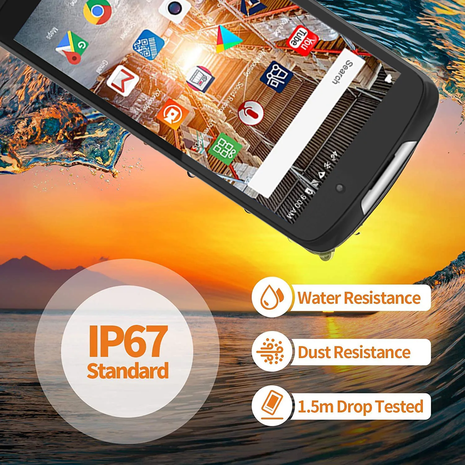 5 Android OS 4G Handheld NFC RFID Reader Data Collector PDA Terminal ...