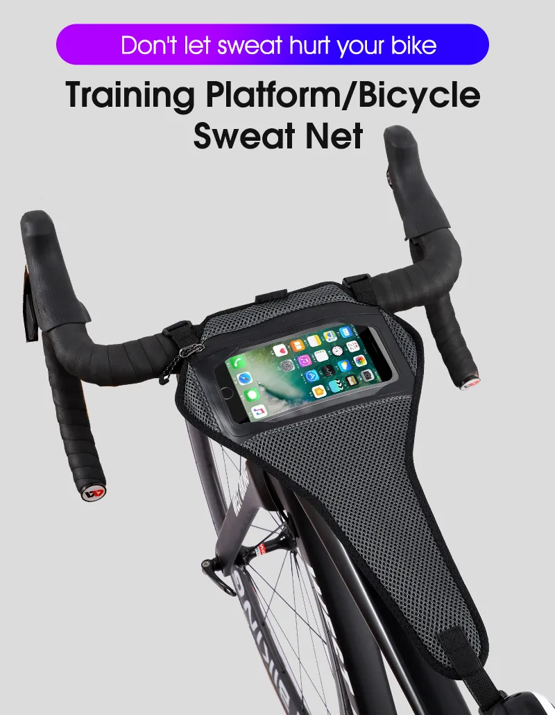 Sweatproof Bicycle Trainer Net Guard, Rollers Indoor Bike Frame ...