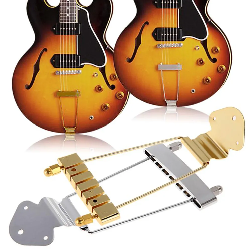 Bass Guitar Hardware: 6 String Tailpiece Bridge For Jazz Electric ...