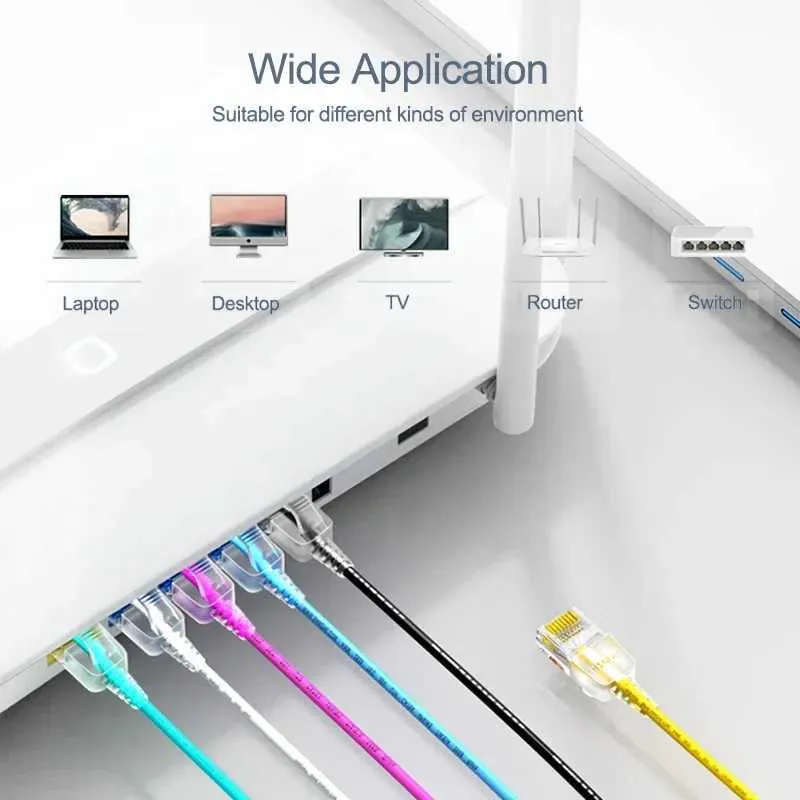 Premium Cat6A Ethernet Cable - High-Speed Gigabit Patch Cord for Gaming ...