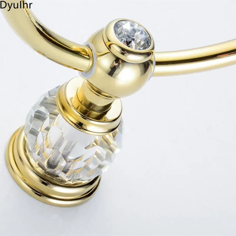 DHgate.com:Golden Crystal Diamond Towel Ring - Luxury Bathroom ...