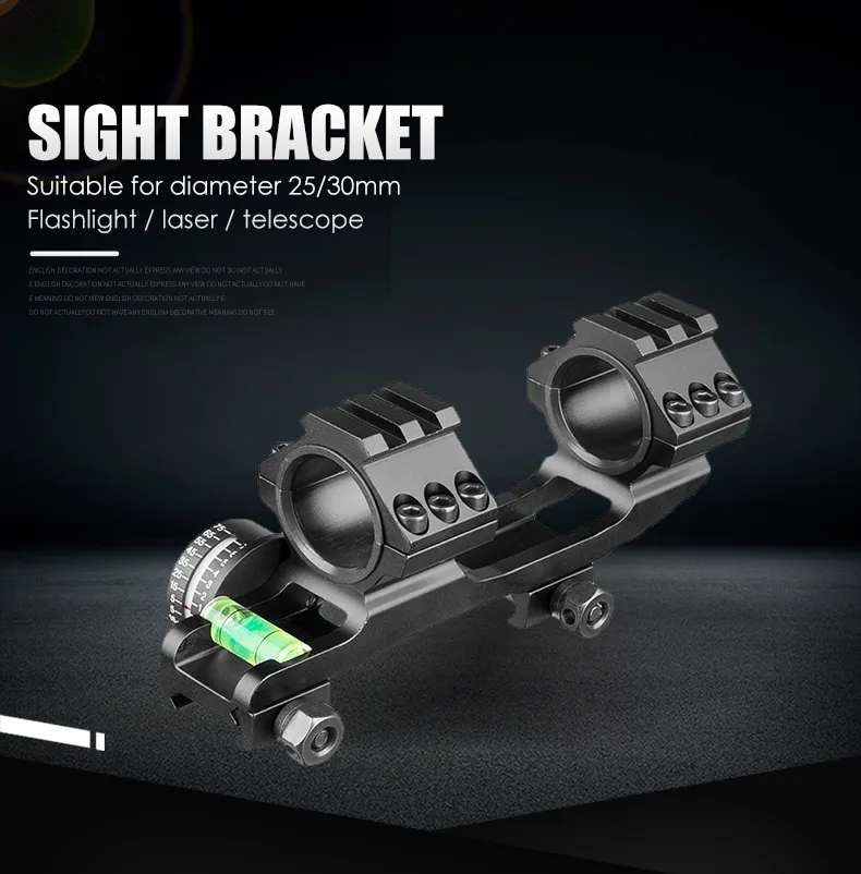 FIRE WOLF Bubble Level Rifle Scope Mount Hunting Holder Mounts 25.4/30 ...