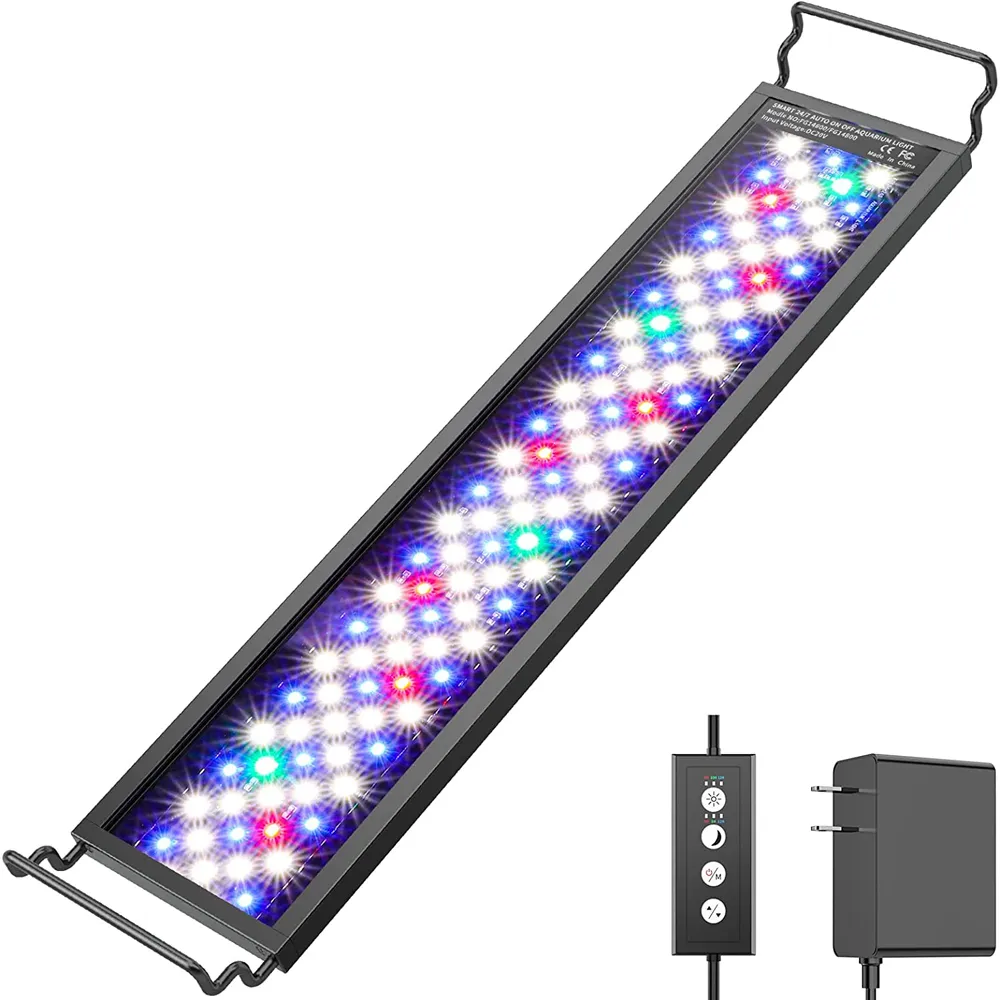 24/7 Aquarium Light with Timer - Full Spectrum LED, Sunrise Sunset ...