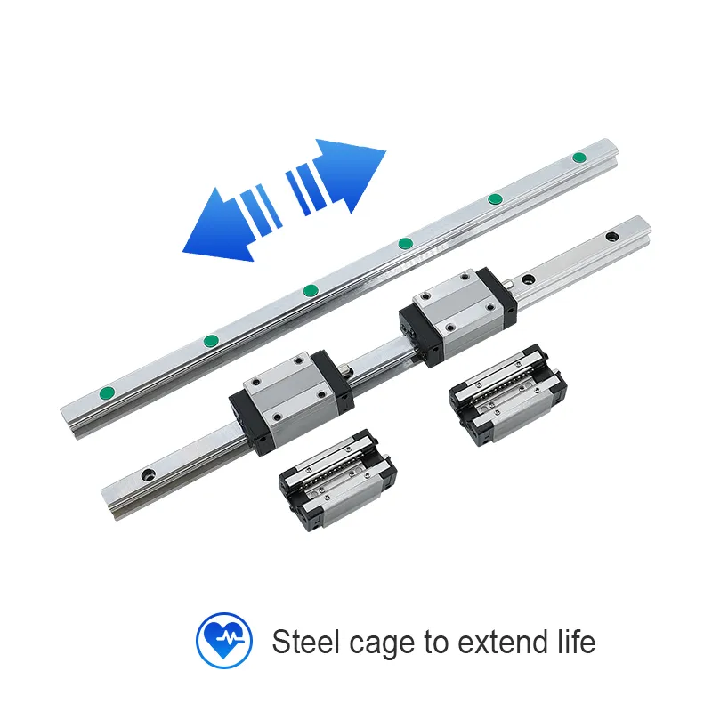 Linear Guide Set HGR15 or HGR20 Rails with Steel Blocks HGH15CA HGH20CA ...