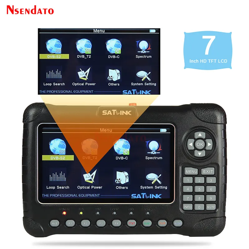 Satlink WS-6980 Satellite Signal Finder: 7 H.265 MPEG-4 TV Signal Meter with Spectrum Analyzer ...