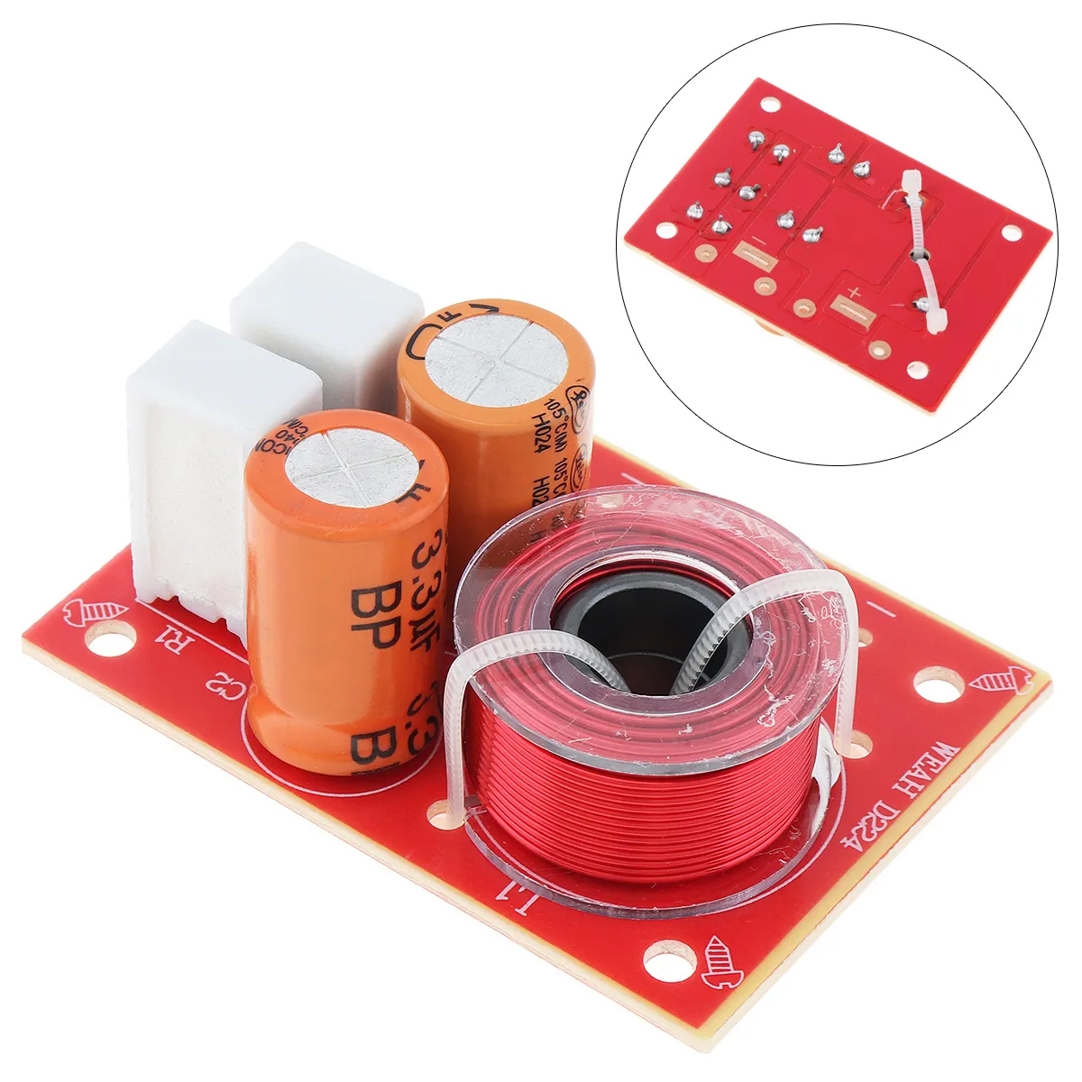 80W 2-Way Audio Frequency Divider Filter Crossover 2-Pack for Speaker ...
