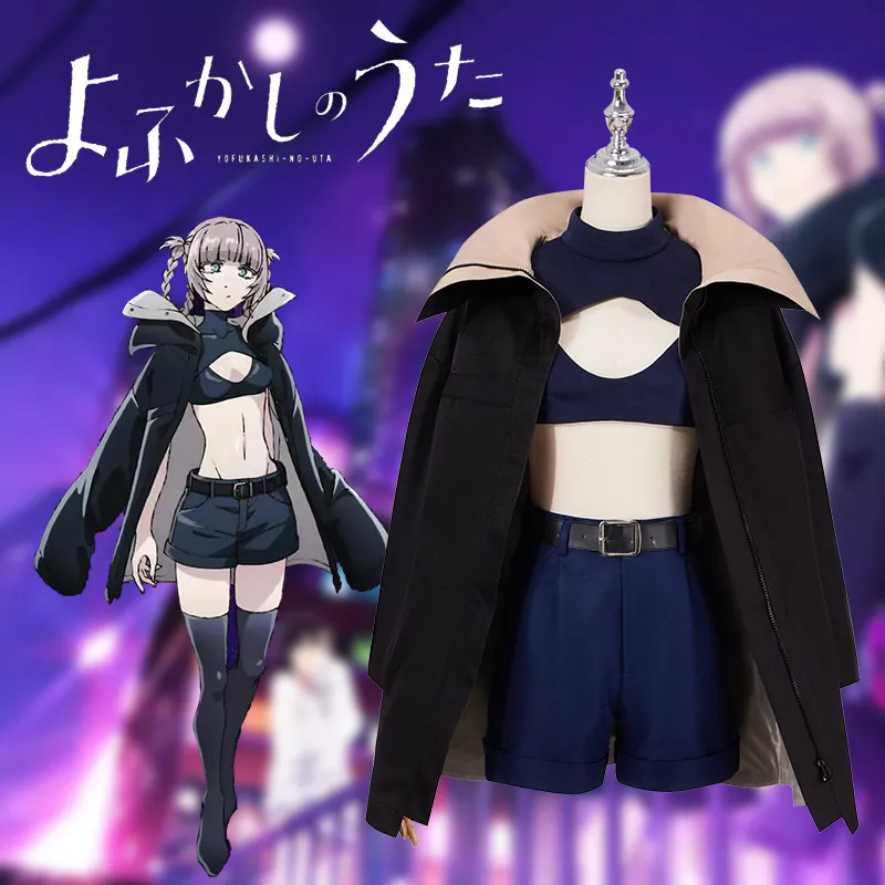Nanakusa Nazuna Anime Cosplay Costume Set for Women Synthetic Black ...