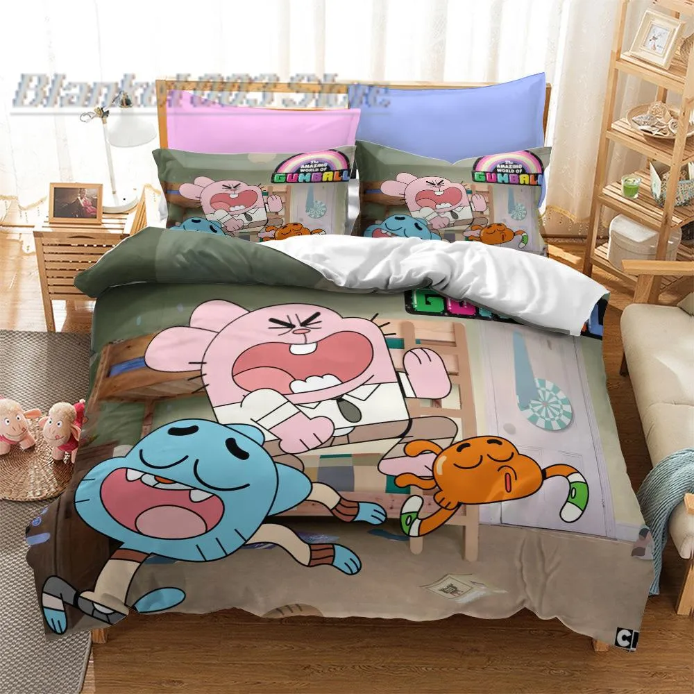 Amazing World Of Gumball 3D Bedding Set: King Queen Full Twin Duvet ...