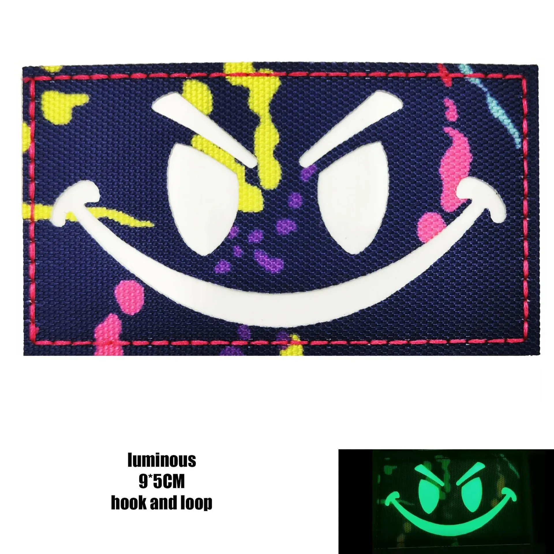 Reflective Smiley Face Patch - 3D Laser PVC Rubber Tactical Morale ...