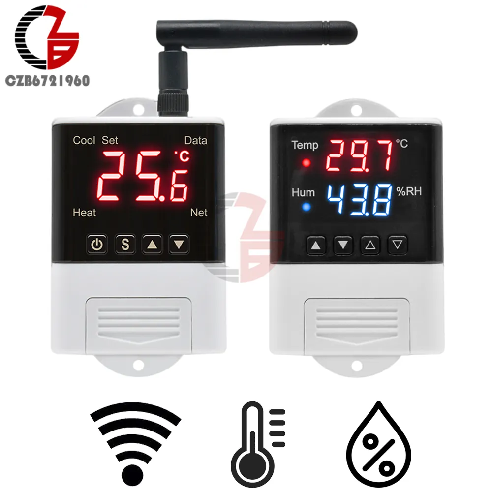 Digital Wifi Thermostat Humidistat: Smart Temperature and Humidity ...