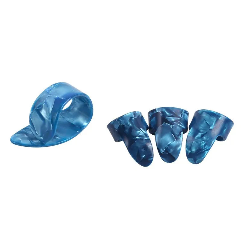 Finger Picks Guitar Set - Plastic Plectrum Adjustable Thumb Finger ...