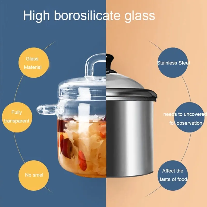 DHgate.com:Glass Stew Pot Heat-resistant Soup Cup with Transparent Lid ...