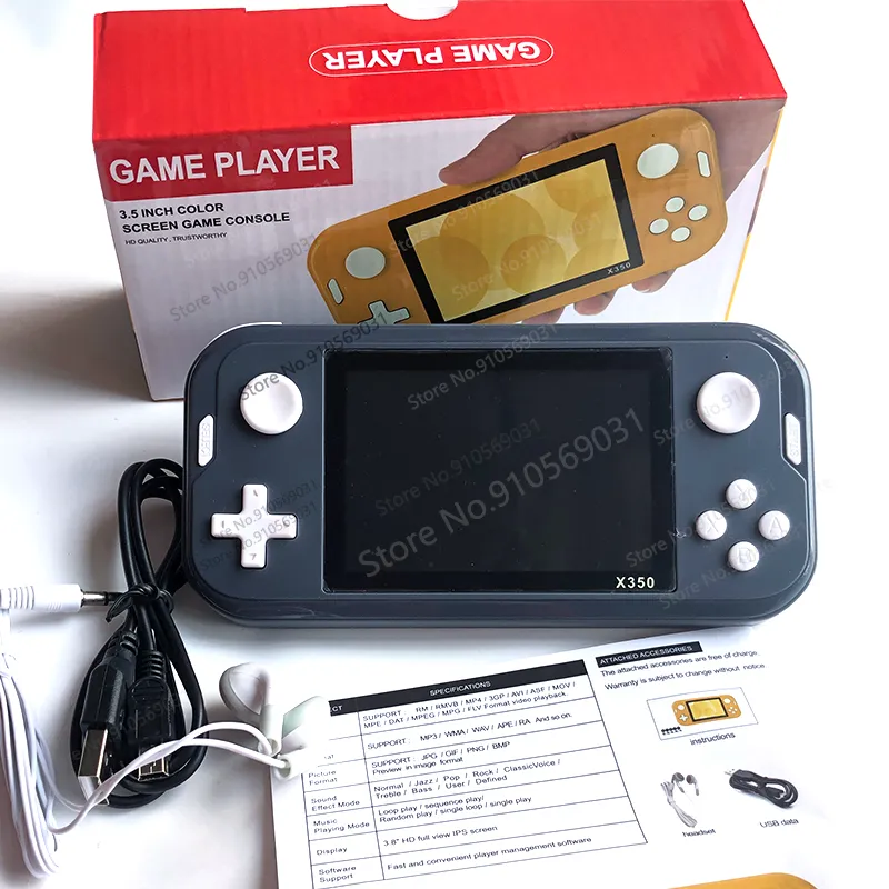 2024 X350 Retro Handheld Game Console - 3.5'' IPS Screen, 6000+ Games ...
