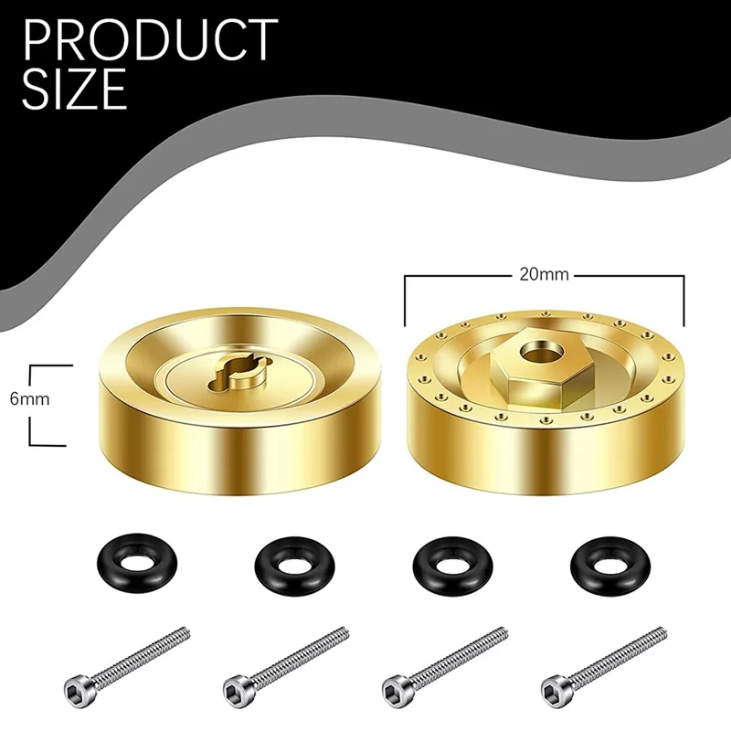 1/24 Scale Brass Weights Balance Weight & Diff Cover for Axial SCX24 ...