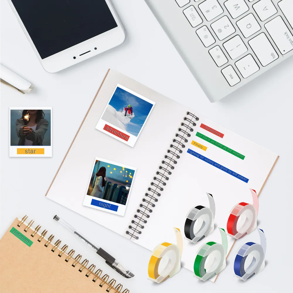 DHgate.com:3D Embossing Tape for Dymo Typewriter Label Maker, 9mm ...