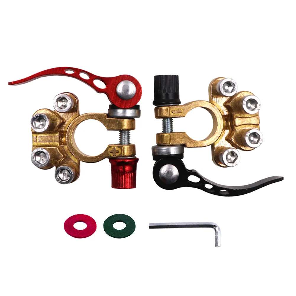 Universal Battery Terminals Connectors Leak Proof Wrench Lock Clamps ...