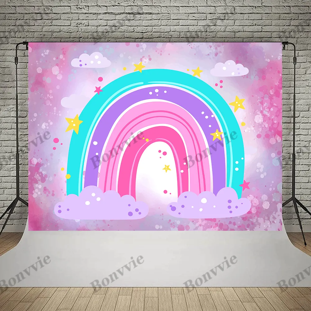 Rainbow Photography Backdrop 6x9 ft for Baby Girl Boy 1st Birthday ...