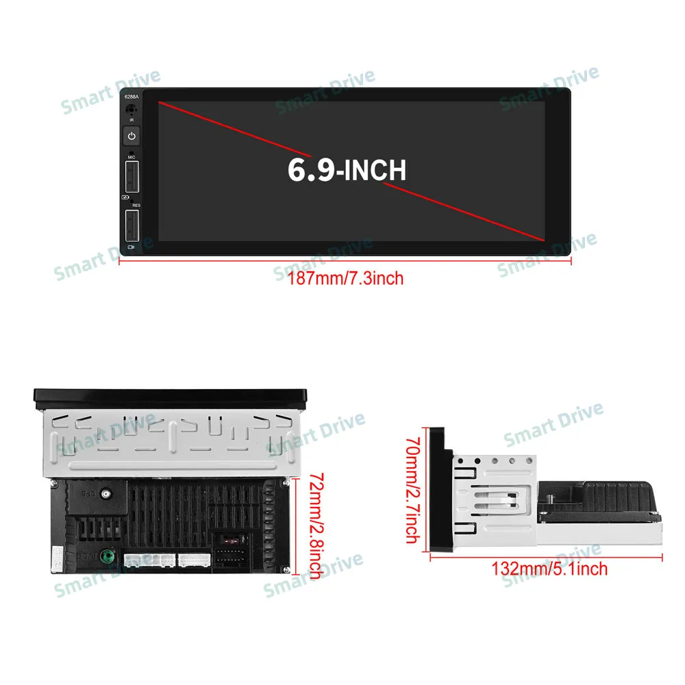 1din Android Car Multimedia Double Din Radio Stereo Head Unit for ...