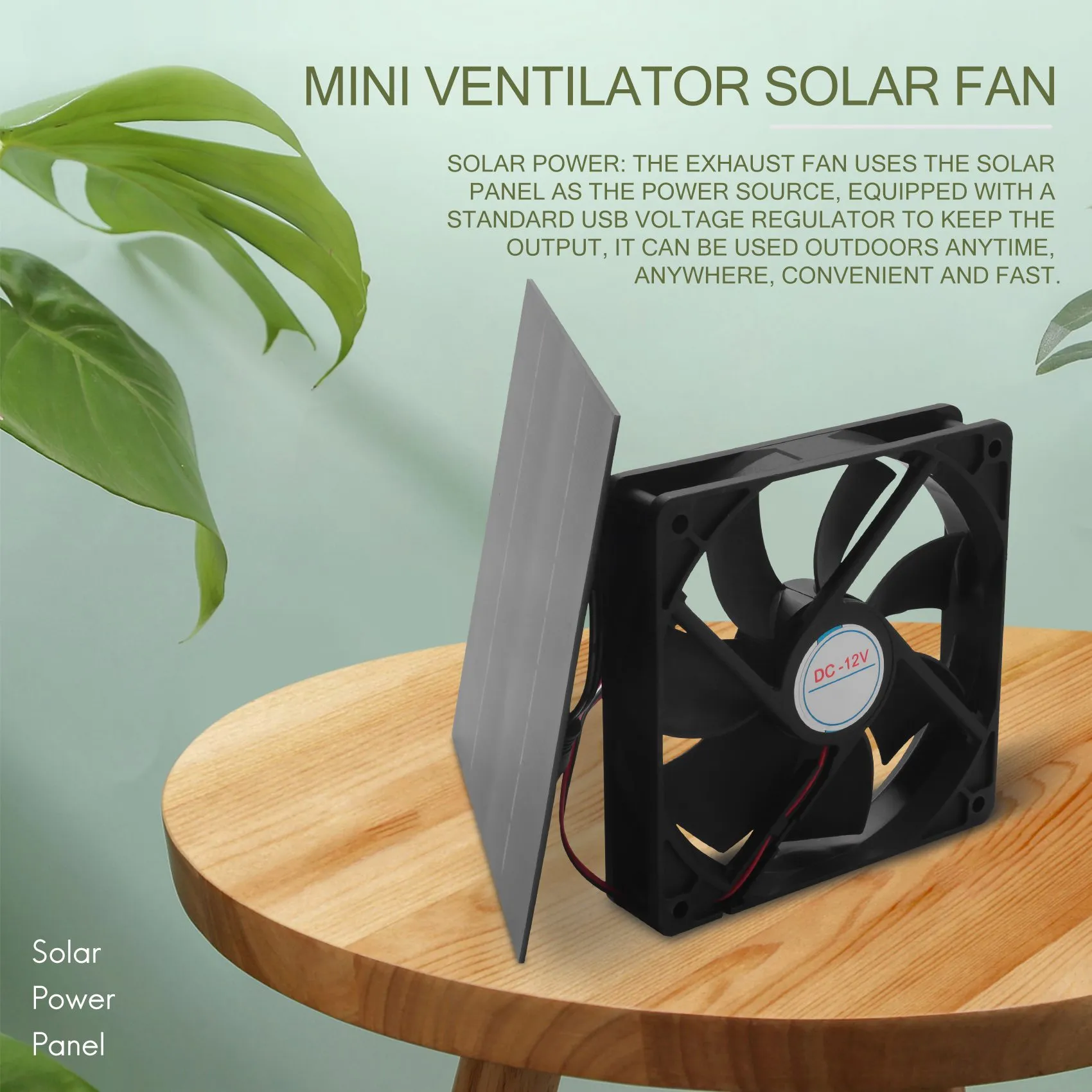 Solar Powered Fan For Greenhouse: 20W 6 Inch Portable... From Ddmyearth ...