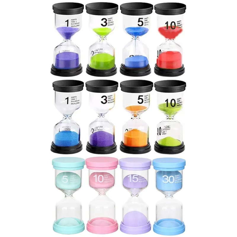 6-Pack Sand Timer Set: Colorful Hourglass Timers for Classroom, Home ...