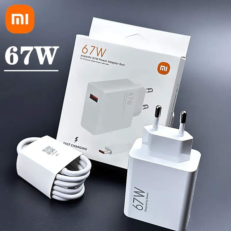 67W High-Speed EU Charger with 6A Type C Cable - Power Adapter for Fast ...