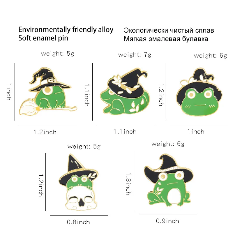 Exquisite Enamel Frog Brooch Pins Metal Badge Animal Lapel Pins Denim ...