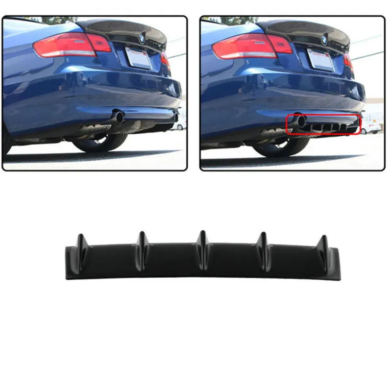 Rear Diffuser Bumper Spoilers Universal Car Lip Fin Styling For Auto ...