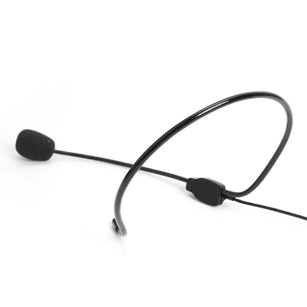 5mm Wired Headset Microphone Headworn Mic for Voice Amplifier Speaker ...