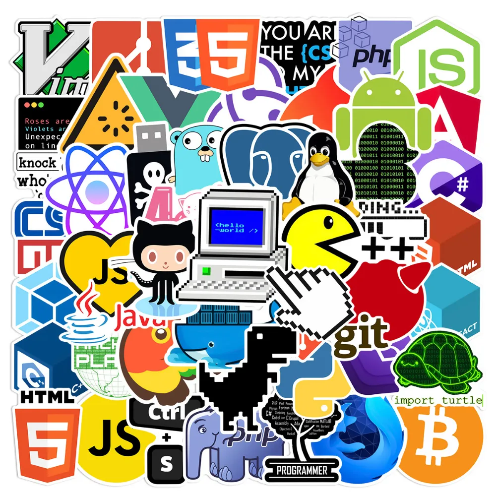 Fun Geek Java Programming cute stickers - Set of 10/50 for Skateboards ... Fun Geek Java Programming cute stickers - Set of 10/50 for Skateboards ...
