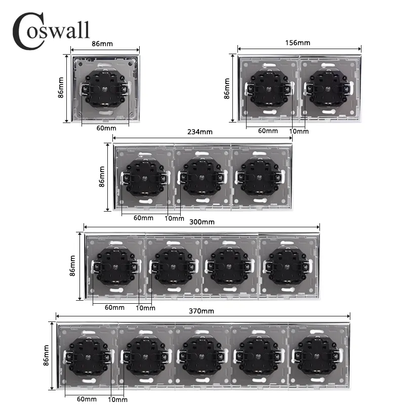 Smart Home Wall Switch with USB Charging & CAT6 Internet: Silver-Plated ...