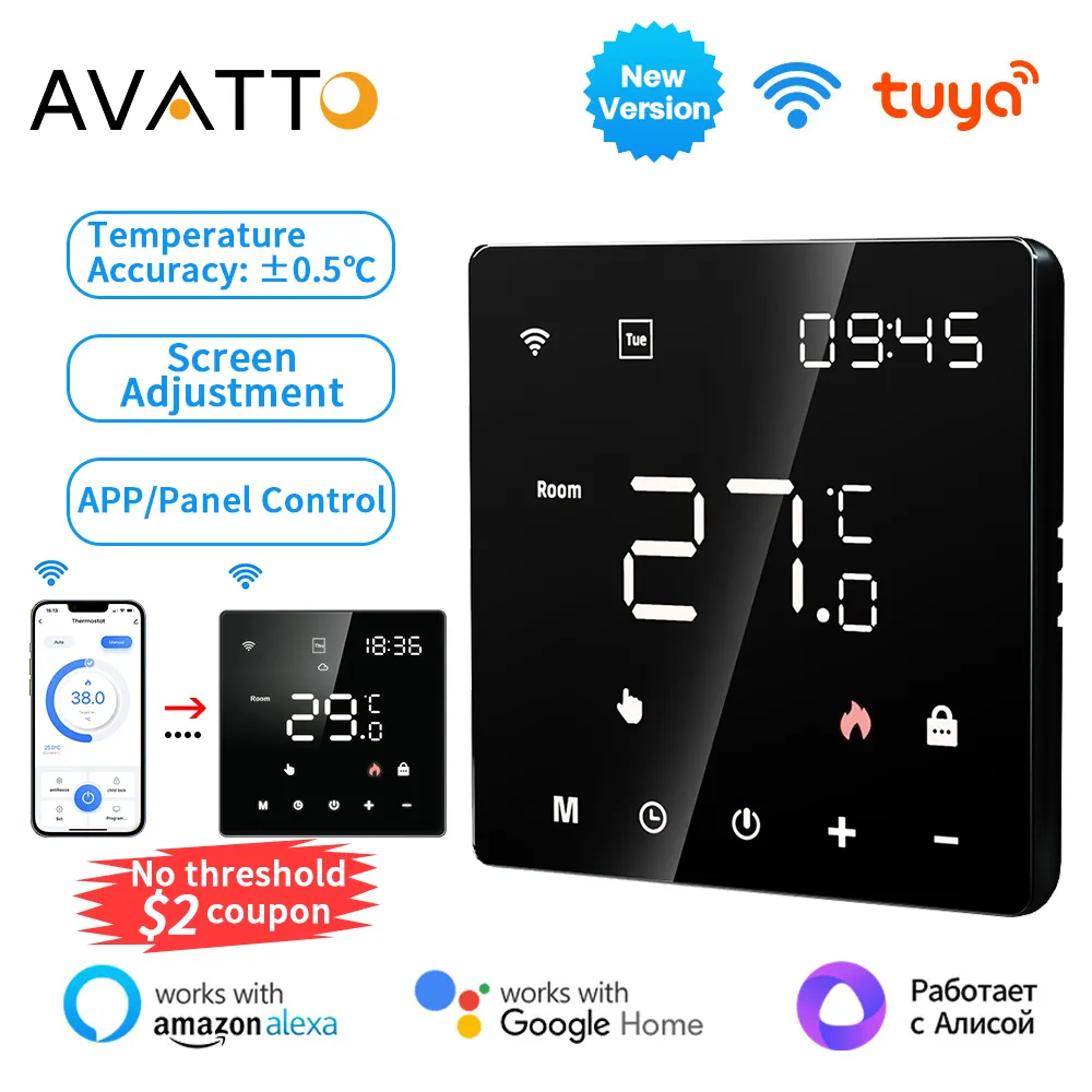 AVATTO Smart WiFi Thermostat for Electric Floor Heating, Water/Gas ...