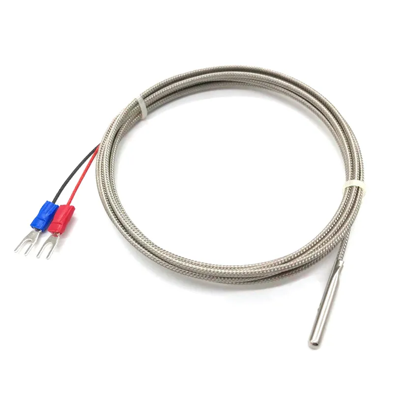 Type K Thermocouple - 1-10M Probe, Shielded Braided Wire, Threaded ...