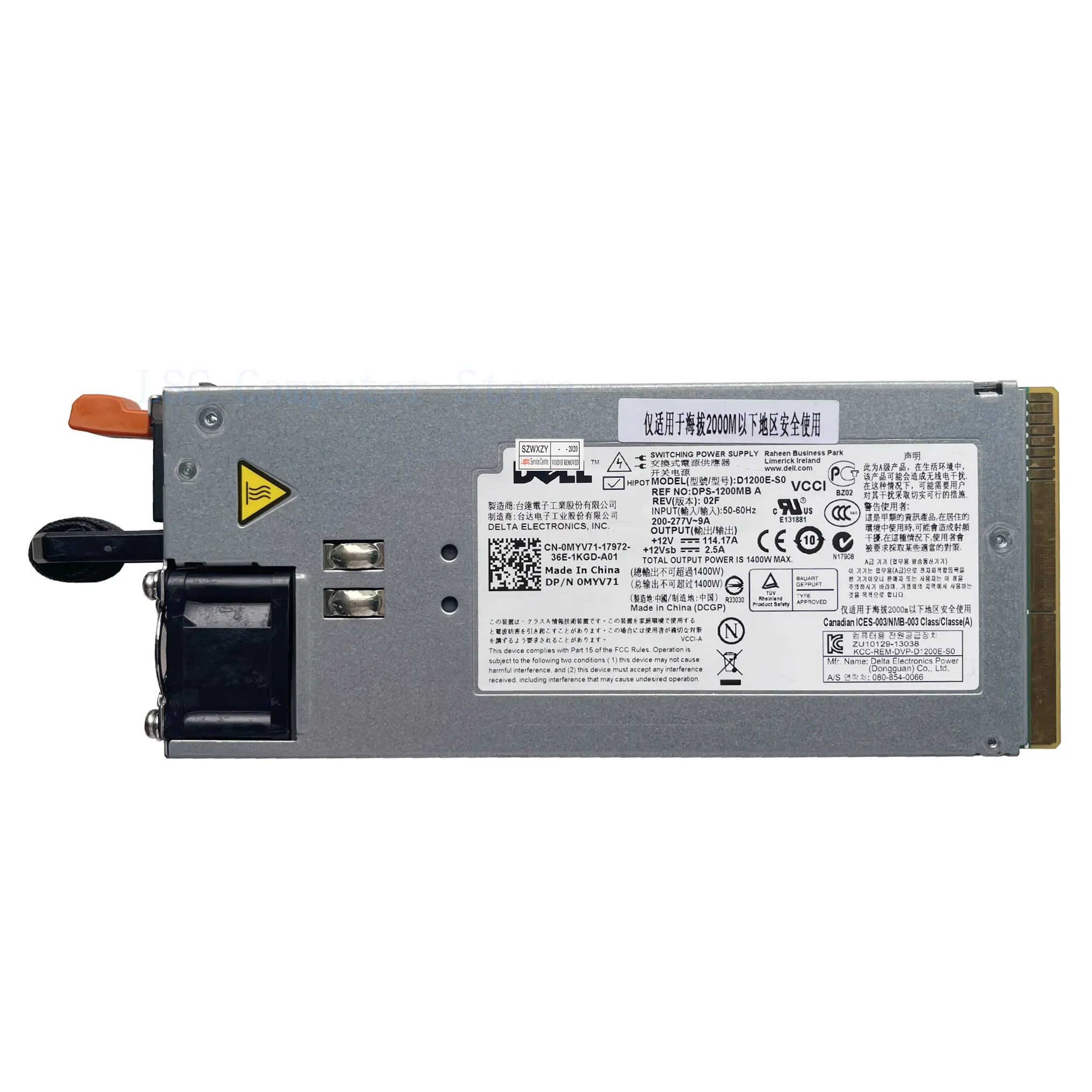 Used Dell C6105 1400W Server Power Supply 12V 114A D1200E-S0 S1 DPS ...