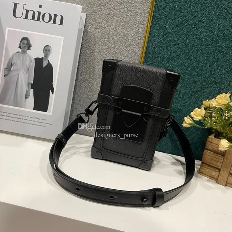 DHgate.com:Mens Leather Crossbody Bag, Classic Black Flower Fashion ...