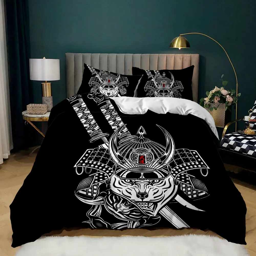 Japanese Bedding Set - Kimono Geisha Design, Queen Size Duvet Cover ...