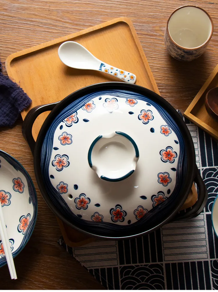 Japanese Ceramic Casserole Clay Ceramic Cooking Pots With Terracotta ...
