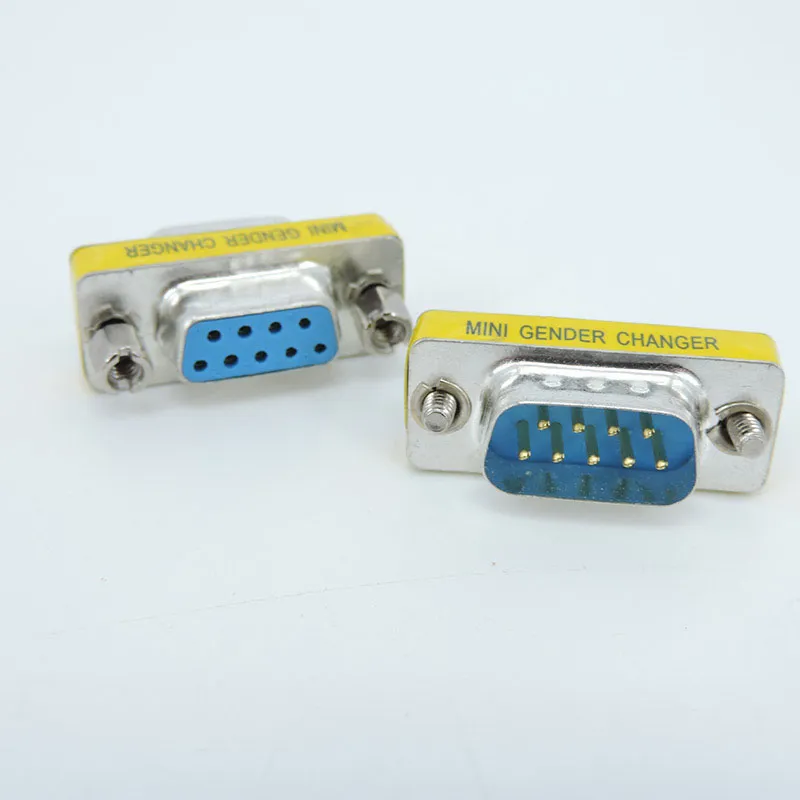 DB9 9-pin VGA Male Female to Male Female Cable Connector Gender Changer ...