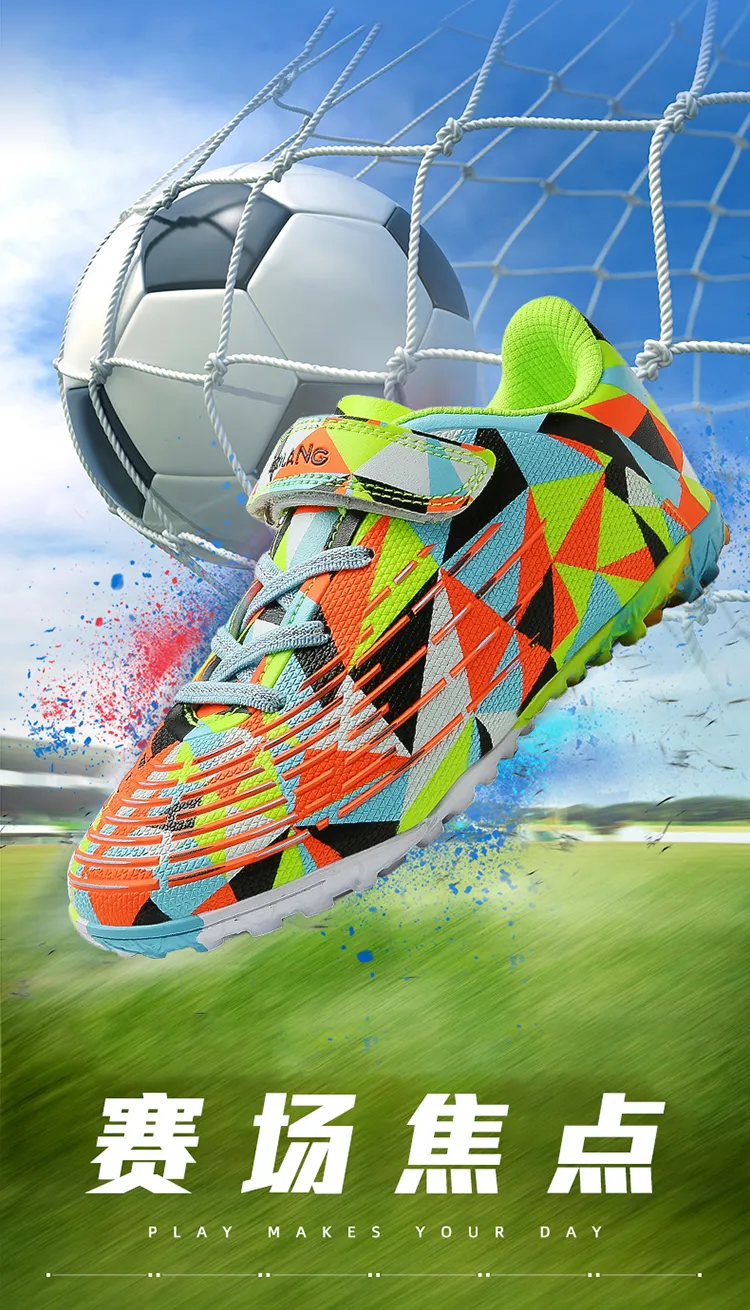 New Soccer Rotary Shoes for Kids, Teenagers, and Boys - Long Spikes ...
