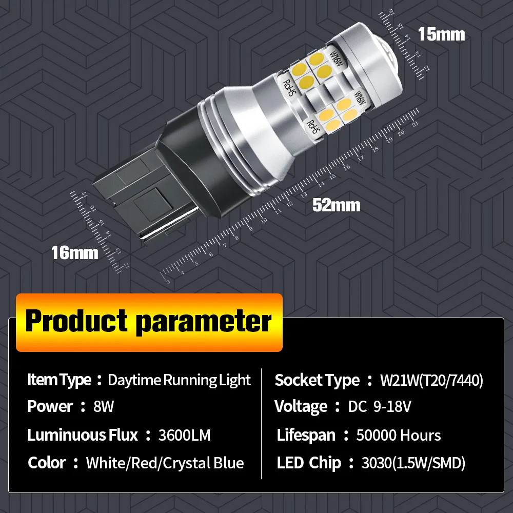 BMW X3 F25 LED DRL Daytime Running Light Bulb Lamp, 2010-2017, Super Bright, Waterproof, Easy ...