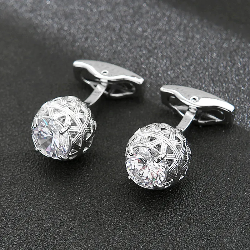 Luxury Wedding Cufflinks For Men | Round Crystal... From Ddmylovely ...