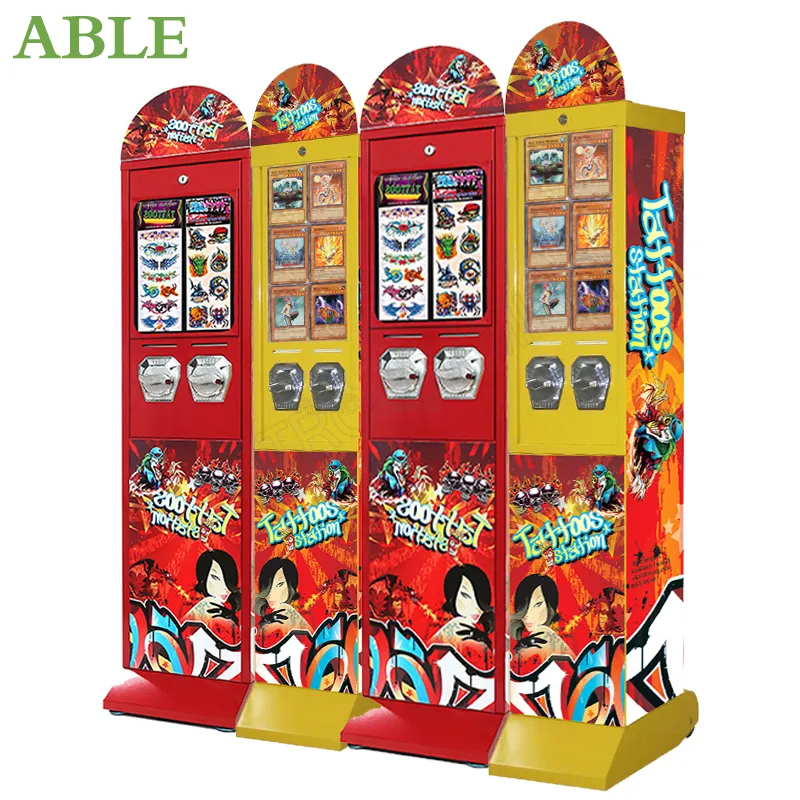 Arcade Tattoo Stickers with Mechanical Coin Acceptor Selector Mechanism ...