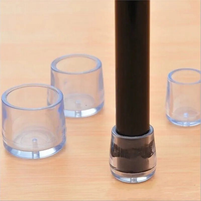 Transparent Rubber Furniture Table Chair Leg Floor Feet Cap Cover ...