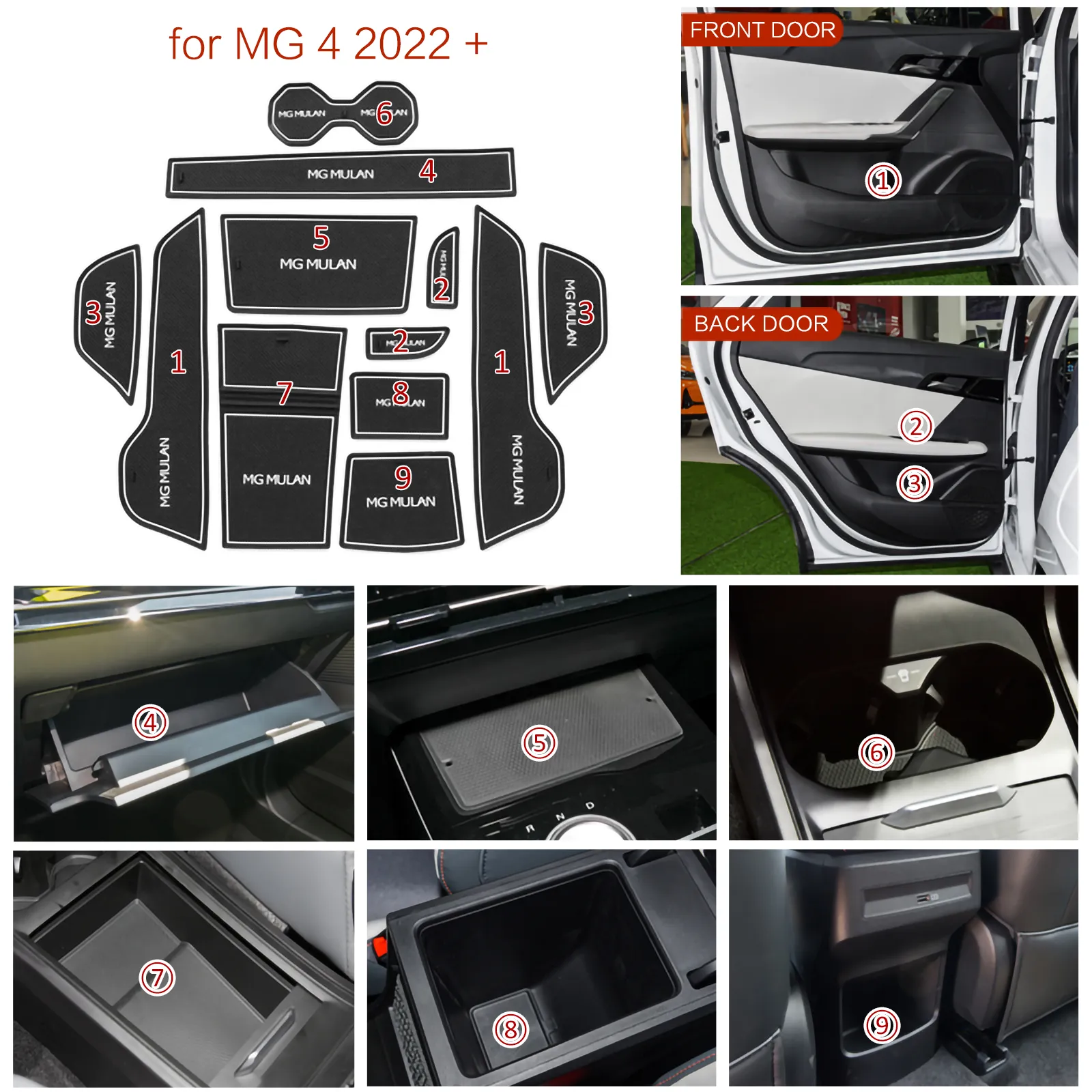 Automotive Cup Holder & Anti Slip Dashboard Mat For MG4 EV: Non Slip ...