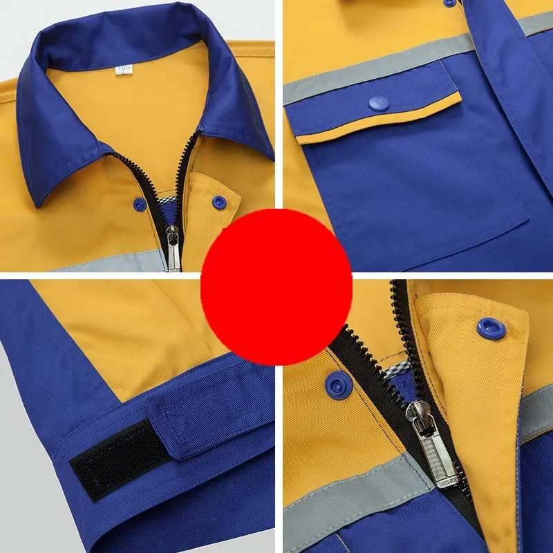 Work Clothing for Men with Reflective Stripe and Hasp Closure Factory ...