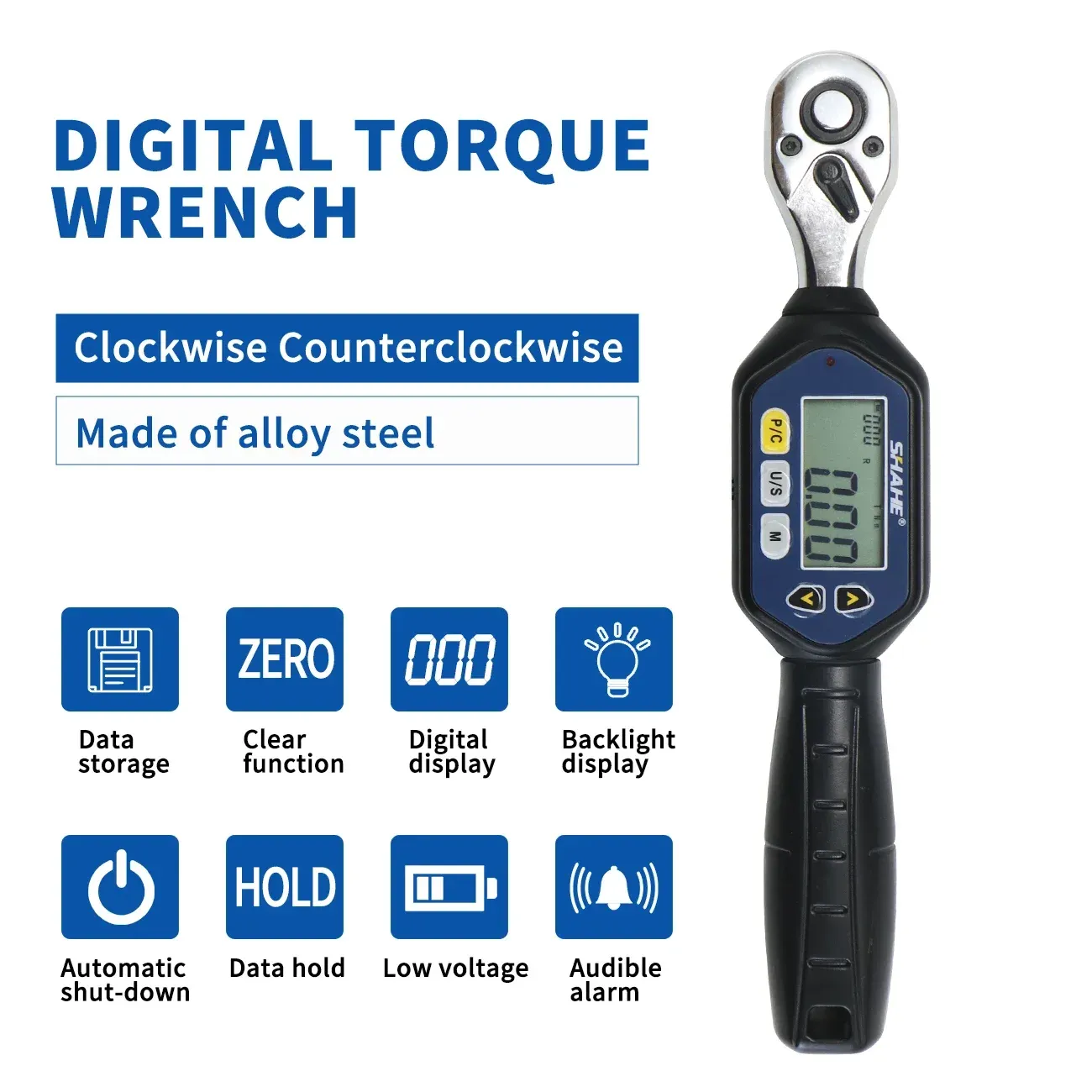 DHgate.com:Shahe Portable Digital Torque Wrench Set with 3 Drive Sizes, Bidirectional Ratchet ...