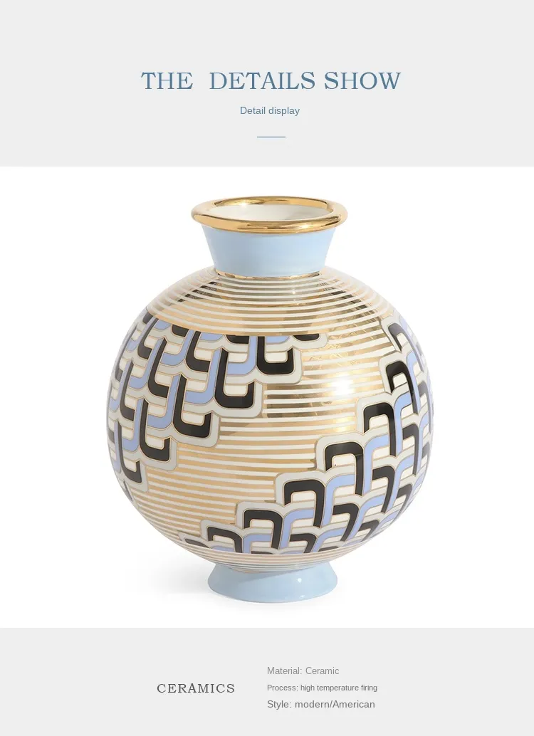 Luxury Ceramic Vase: American Versailles Painted, Unique Nordic Spain ...
