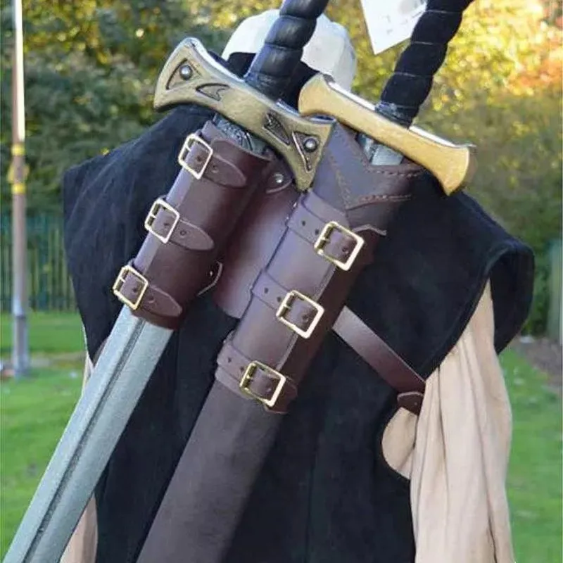 Medieval Cosplay Props Double Sword Shoulder Back... From Ddmyearth ...