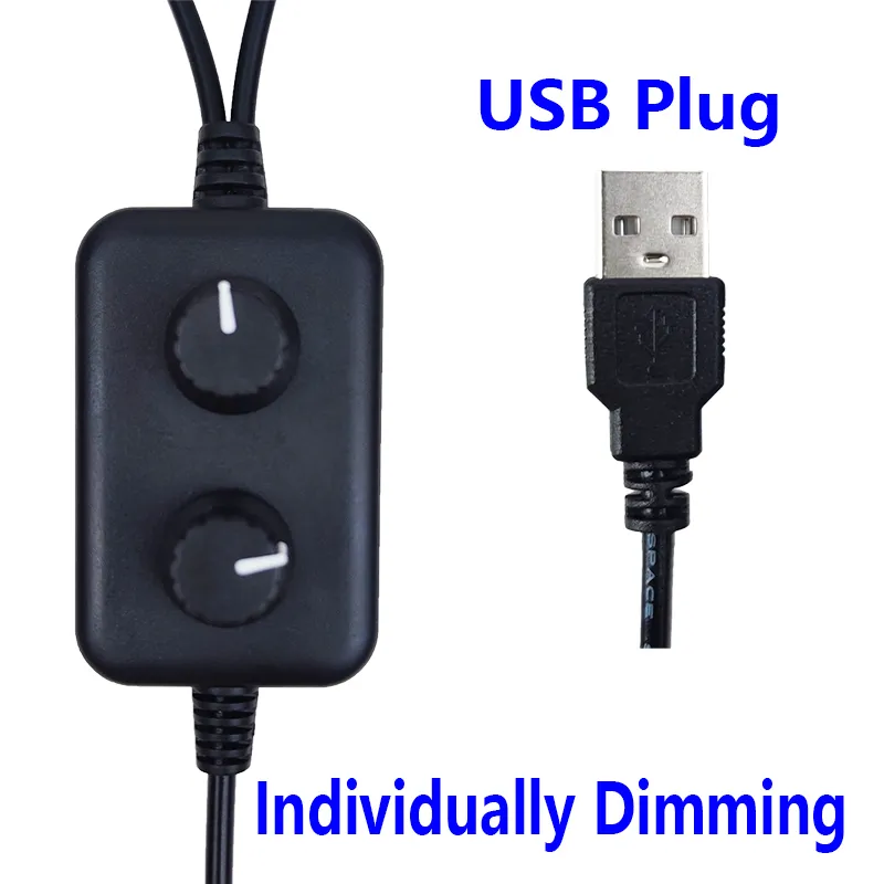 USB Dual Gooseneck LED Lights Adjustable Illuminator Lamp for Digital ...